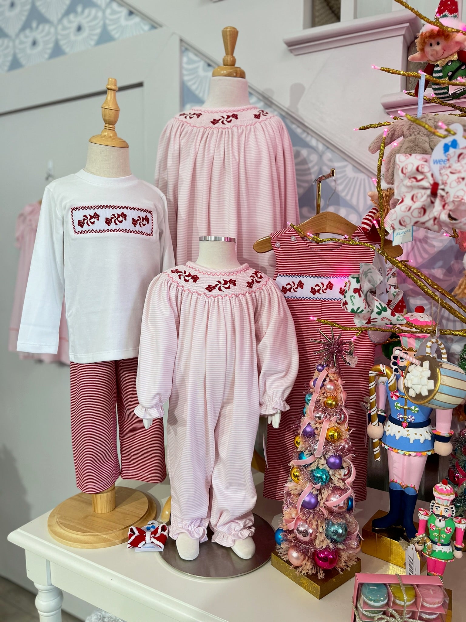 PEPPERMINT CANDIES LONG GIRL BUBBLE – Buckles and Bows